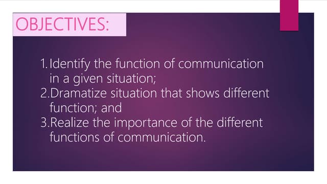 Functions of communication | PPTX
