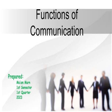 Functions of Communication.pptx | Computer Networking | Computing