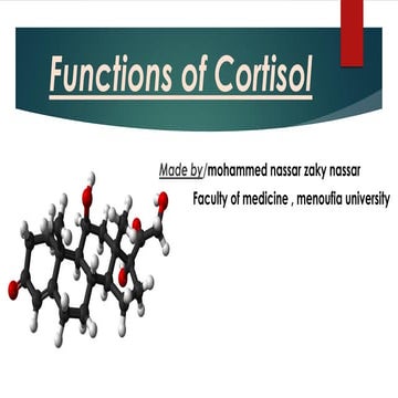 Functions of cortisol | PDF
