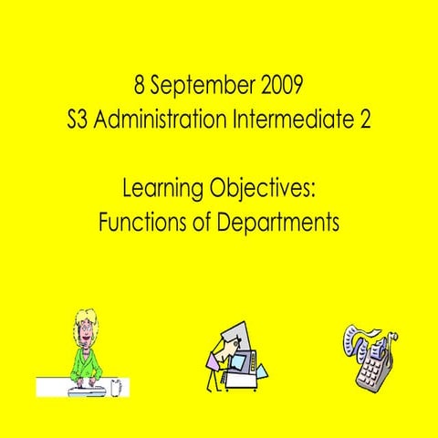 Functions Of Departments Pp | PPT