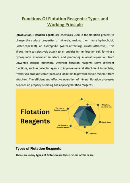 Froth flotation and Denver Flotation Cell | PPT