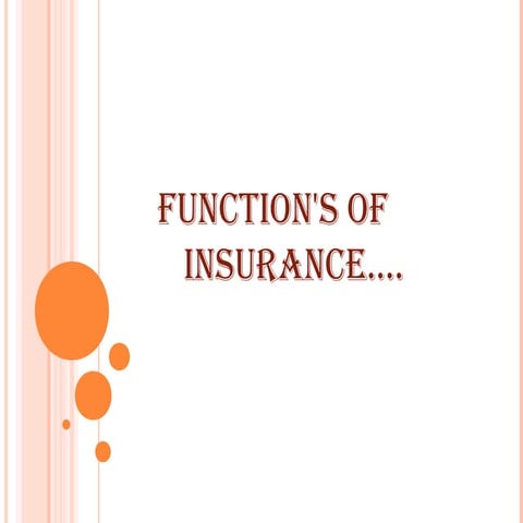Functions of insurance | PPT