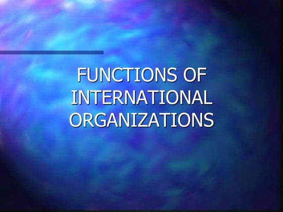 International organization | PPT