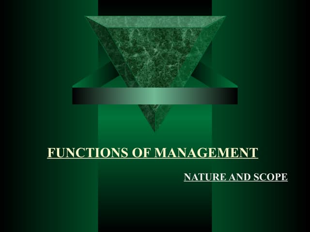 Functions of management | PPTX