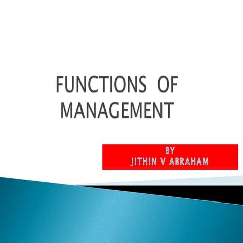 Functions of management | PPT