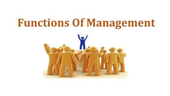Five Functions of management. | PPT