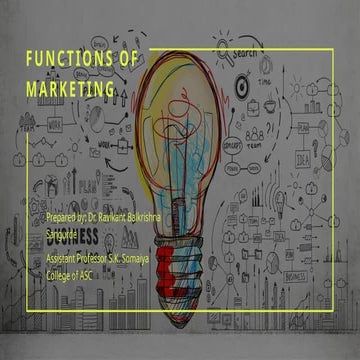 FUNCTIONS OF MARKETING and it importance | PPTX