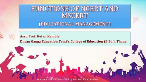 Scert and diet functions | PPTX | Professional School | Postgraduate ...