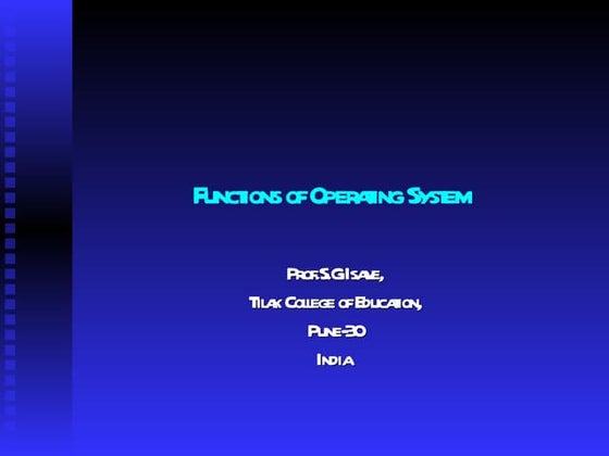 Lesson 3 Operating System Functions Pdf