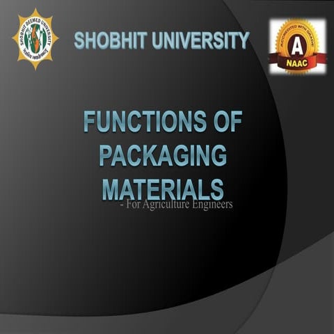 Presentation on eco friendly packaging materials | PPTX