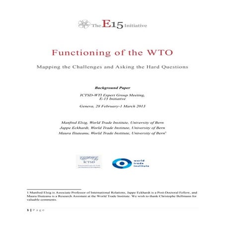 Func wto background paper draft 27.01.13.. | PDF