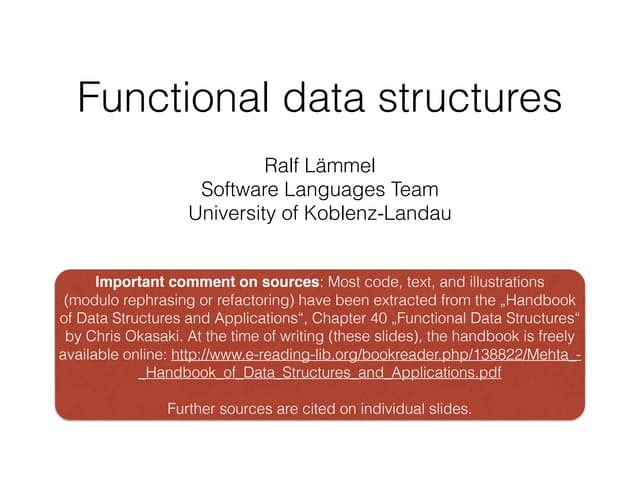 Functional data structures | PPT Functional data structures | PPT