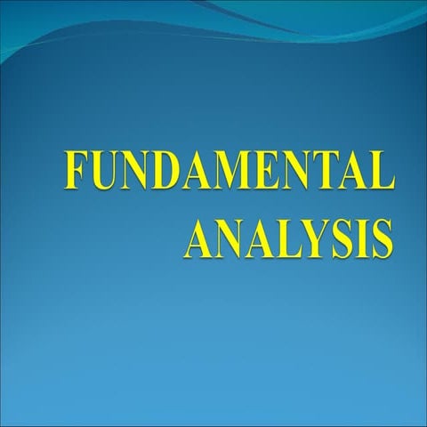 Fundamental analysis | PPT
