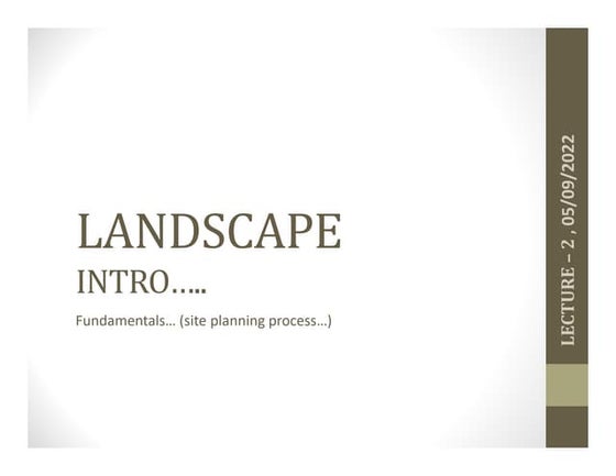 Elements of landscape | PPTX