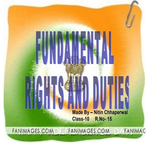 Fundamental rights and the duties | PPT