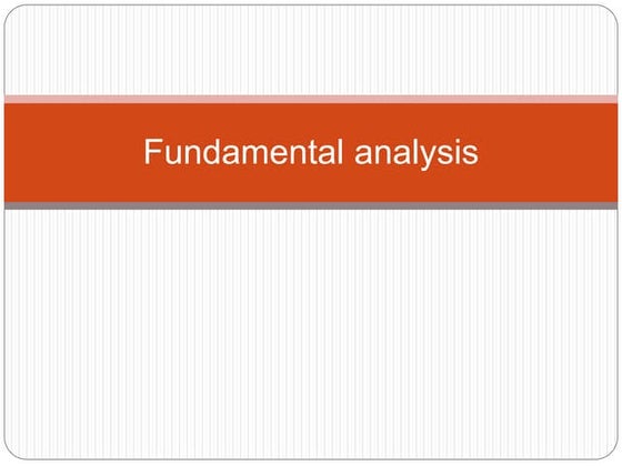 Understanding forex - fundamental_analysis. | PDF