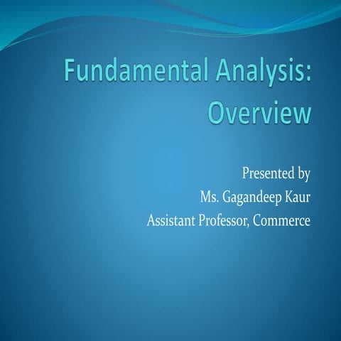 Fundamental analysis | PPTX
