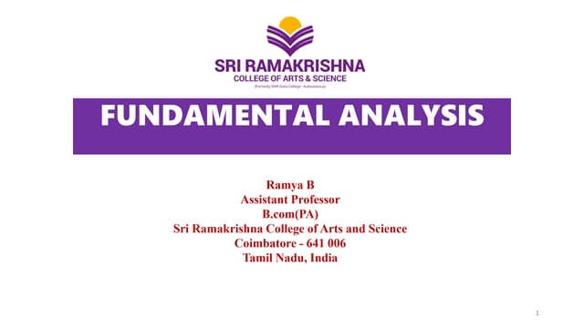 FUNDAMENTAL ANALYSIS - Basics.pptx...... | PPTX