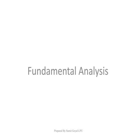 Fundamental analysis This is all about Fundamental Analysis for trading ...