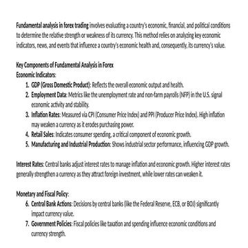 Fundamental analysis (FA) on Forex Trading | PPTX