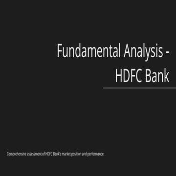 Fundamental Analysis of - ( HDFC Bank ) | PPTX