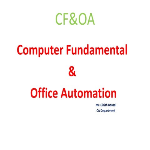 Computer fundamental and Office Automation computer-ppt.pptx