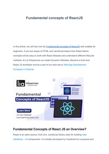 Fundamental Concepts Of React Js Pdf