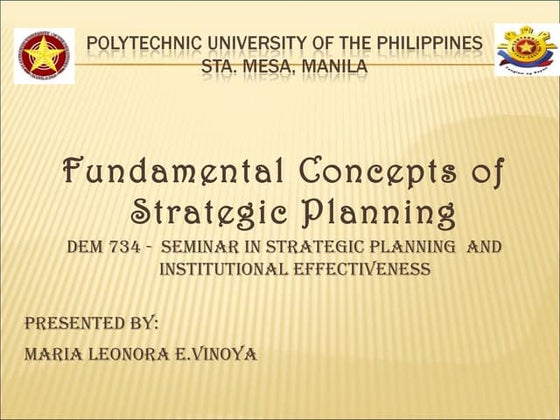 Strategic planning ppt 2nd sept 2017 | PPT