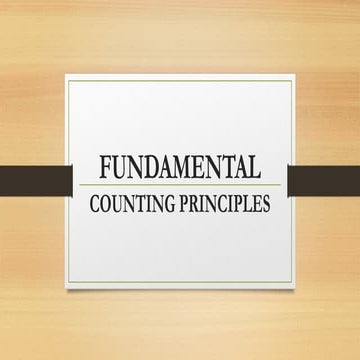 Fundamental counting principle powerpoint | PPTX