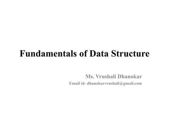 Algorithm and Data Structure - Introduction | PPT