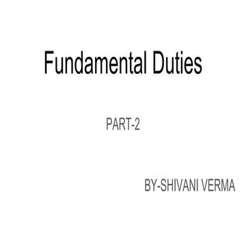 Fundamental duties part 2 | PPTX