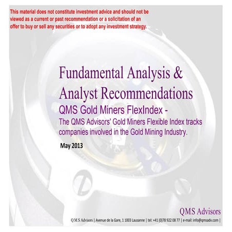 Fundamental Equity Analysis - QMS Gold Miners FlexIndex - The QMS ...