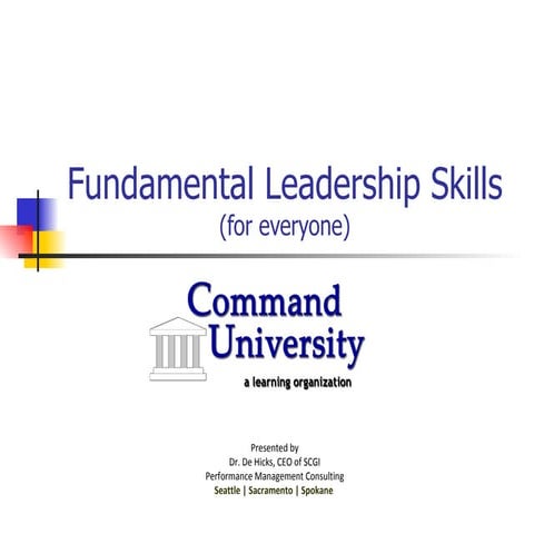 Fundamental Leadership Skills For Everyone | PPT