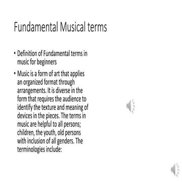 Fundamental musical terms pp | PPTX