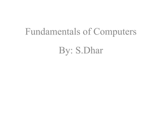 Fundamentalofcomputer 2pptx