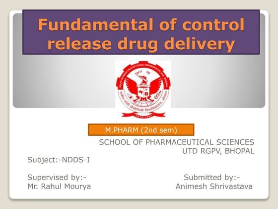mathematical models for drug release studies | PDF
