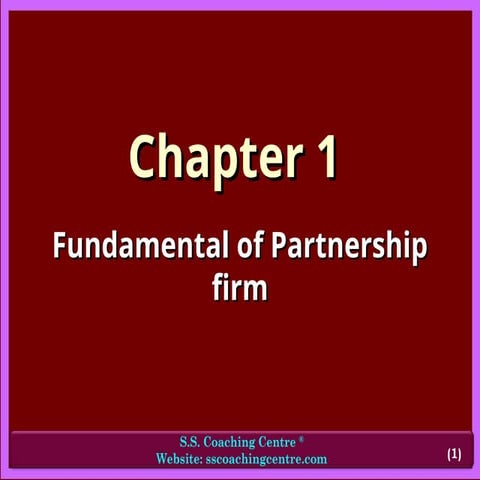 fundamental of partnership firm.powerpoint presentation | PPT
