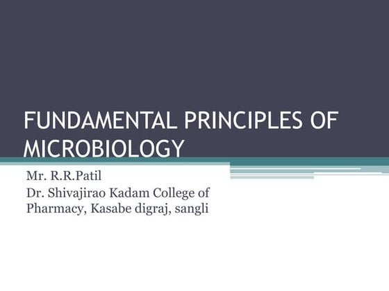 4. Laboratory methods for identification of microorganisms ...