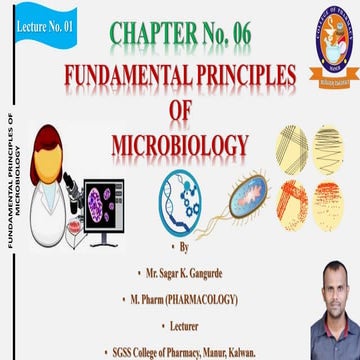 Fundamental principles of microbiology | PPTX | Biological Sciences ...