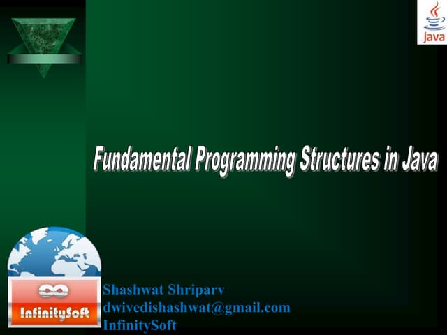 Fundamental Programming Structures In Java Ppt
