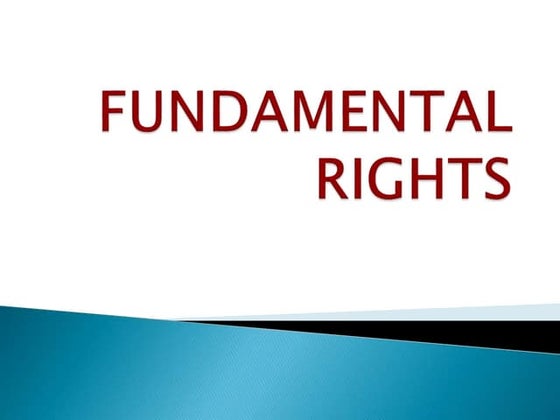FUNDAMENTAL RIGHTS | PPT