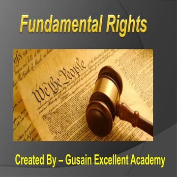 Fundamental Rights | PPTX