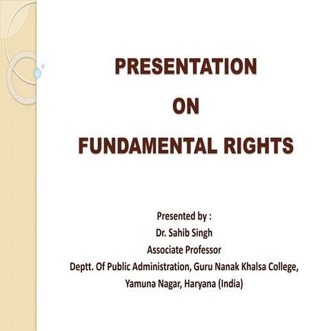Fundamental rights | PPTX