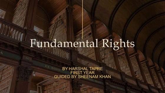 Fundamental rights in the Indian constitution | PPTX