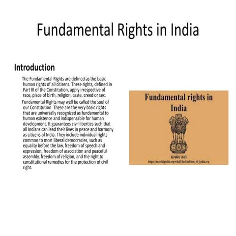 Fundamental rights in india | PPT
