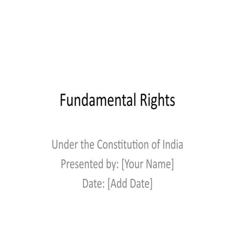 Fundamental_Rights_of indian constitution Presentation | PPTX