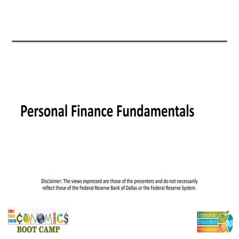 Personal Finance Fundamentals | PPTX
