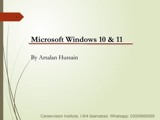 Components of window | DOCX | Operating Systems | Computer Software and Applications