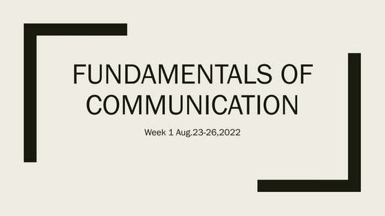 GE 5 : THE ELEMENTS OF COMMUNICATION PRESENTATION | PPT