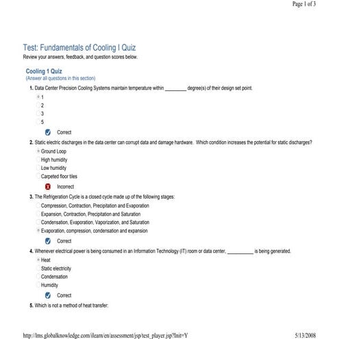 Fundamentals Of Cooling I Quiz | PPT